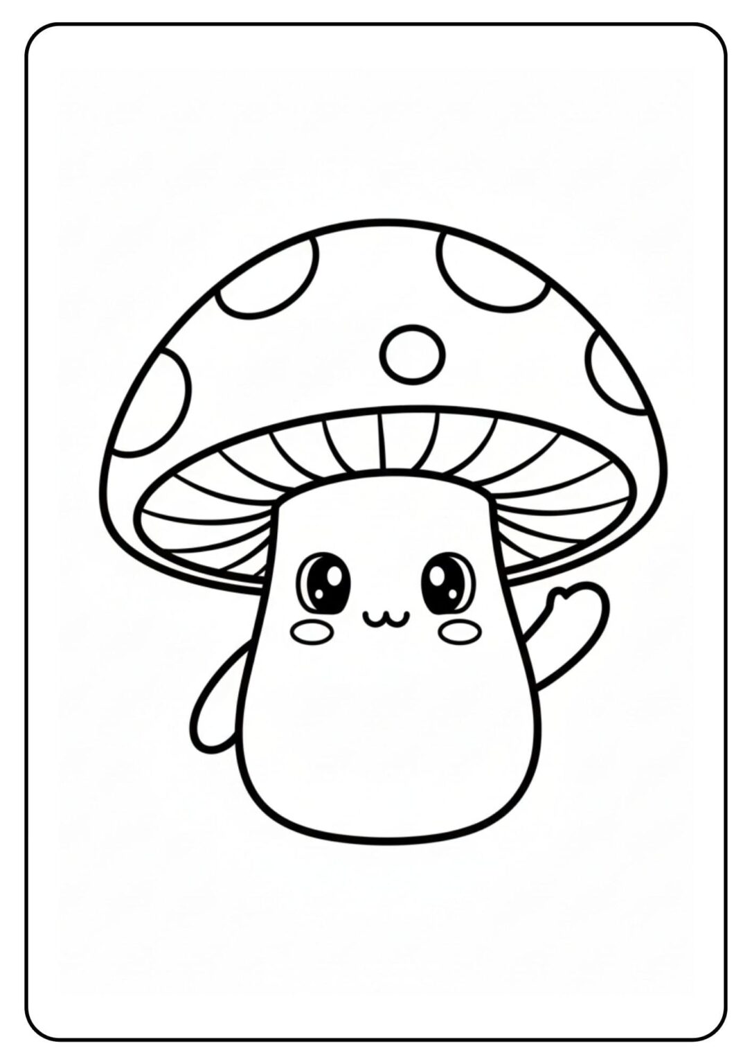 30+ Cute Mushroom Coloring Pages (PDF to Print) - GenColoring