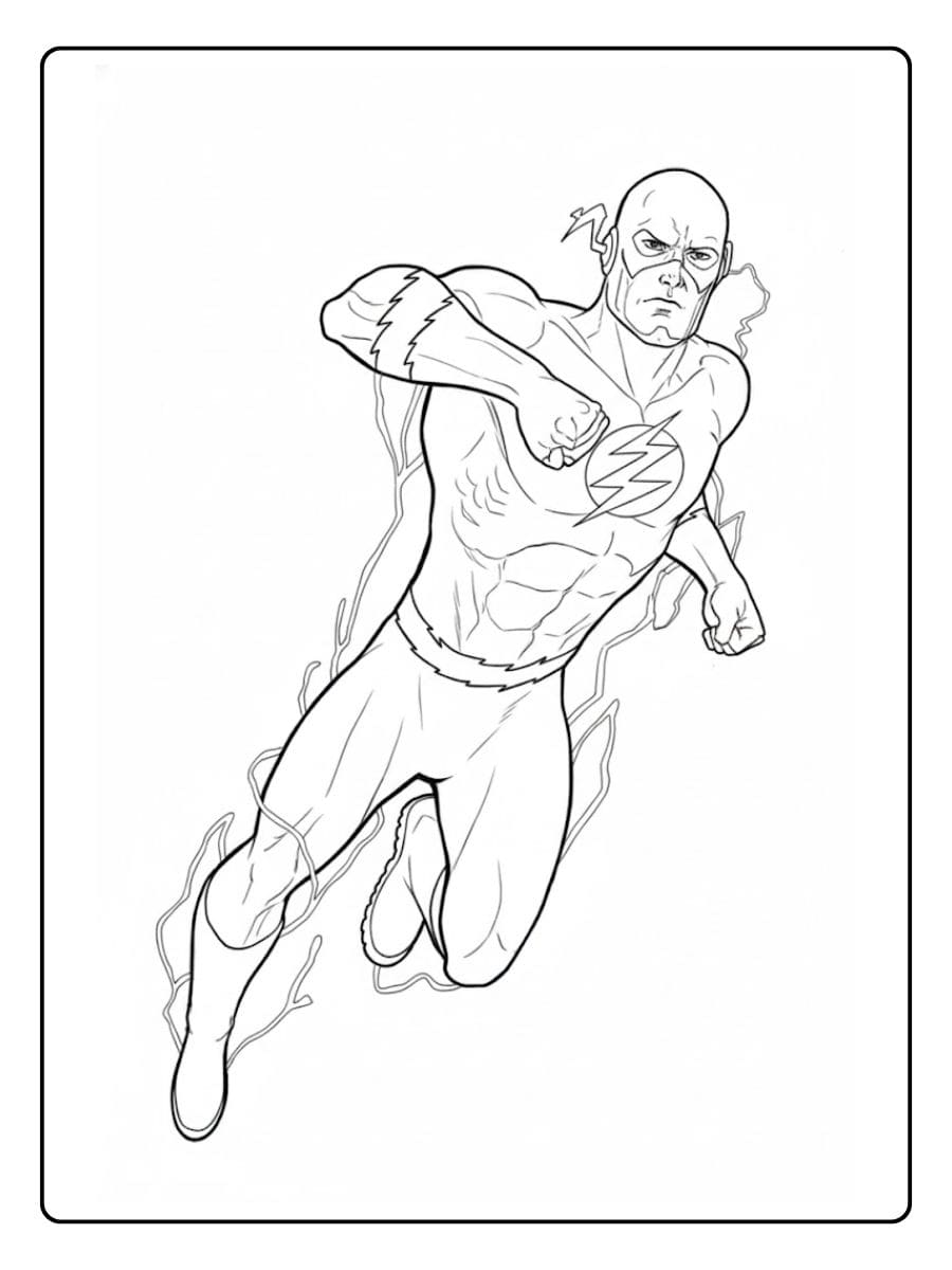 Flash Coloring Pages (PDF to Print) - GenColoring