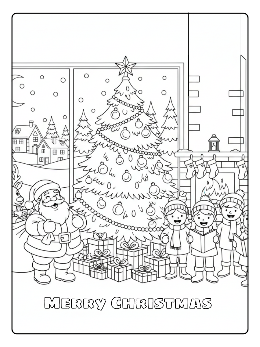 Christmas Coloring Pages (PDF to Print) - GenColoring