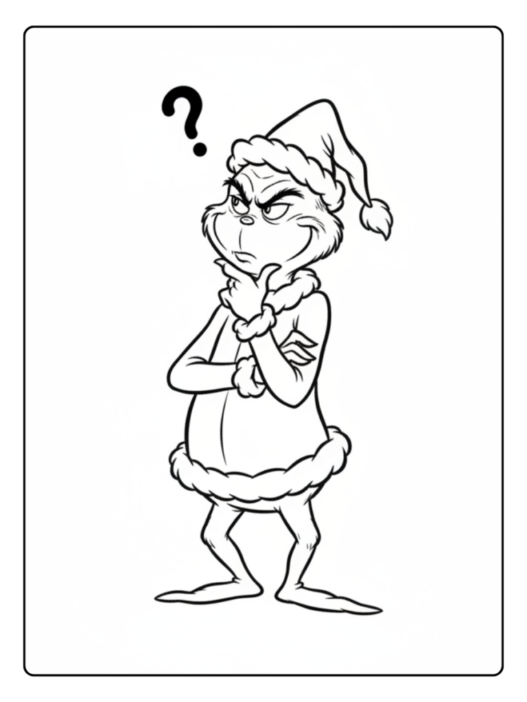 Grinch Coloring Pages (PDF to Print) - GenColoring
