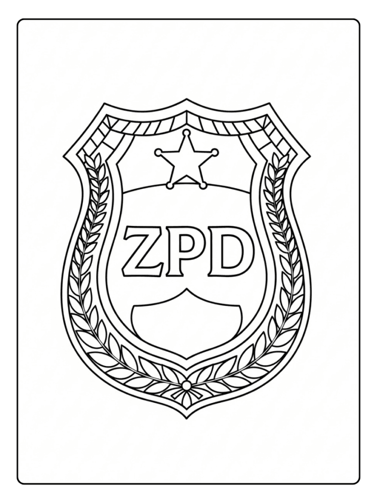 Zootopia Coloring Pages (PDF to Print) - GenColoring