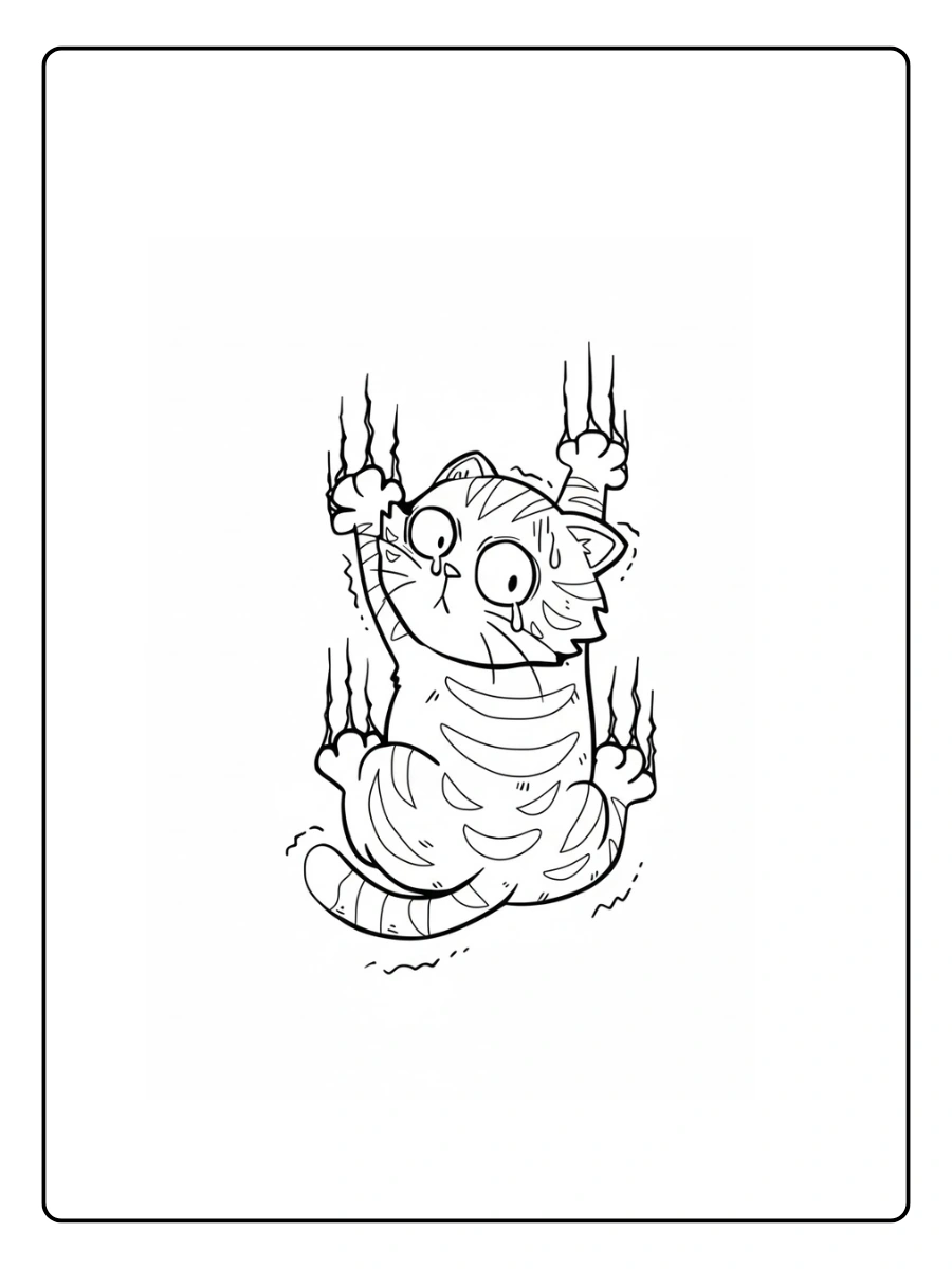 Free Cute Cat Coloring Pages (PDF to Print) - GenColoring
