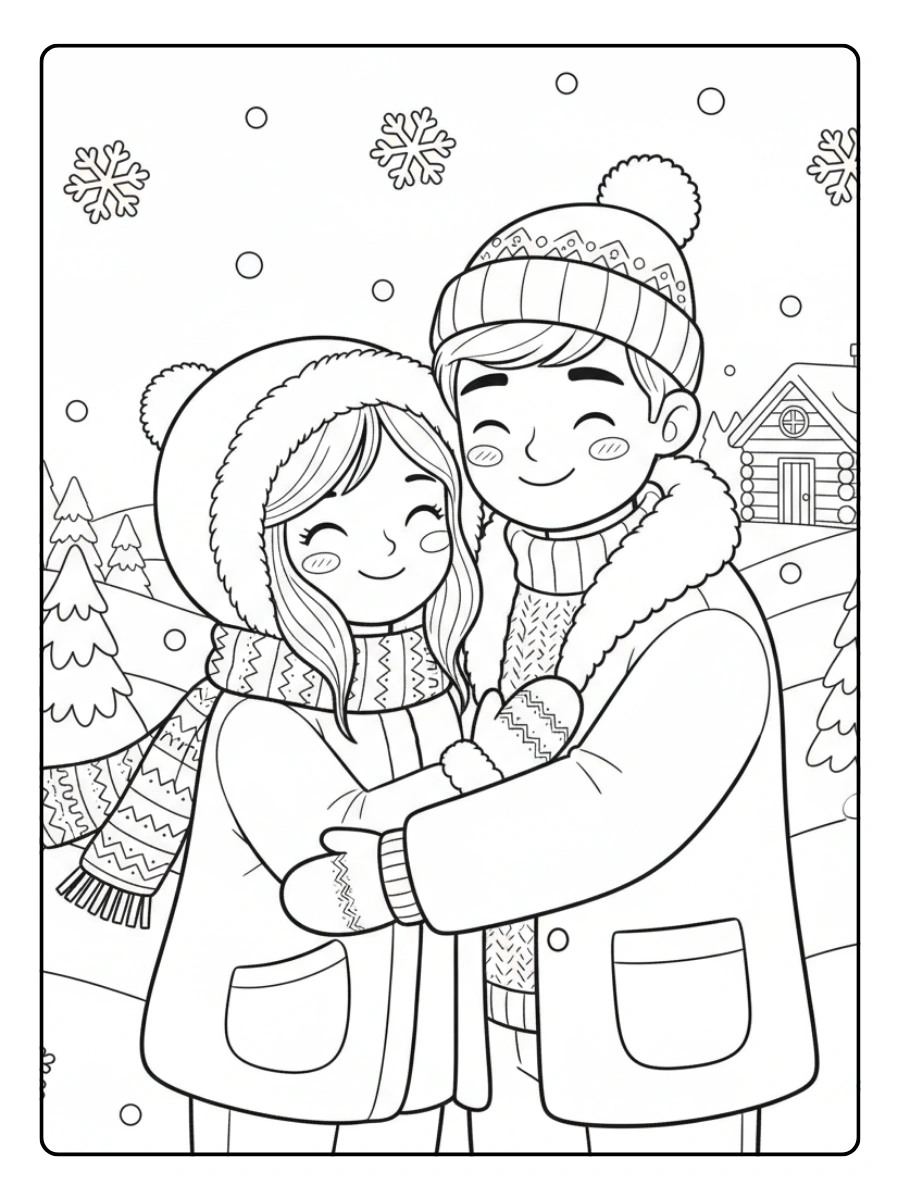 Free Couple Coloring Pages (PDF to Print) - GenColoring