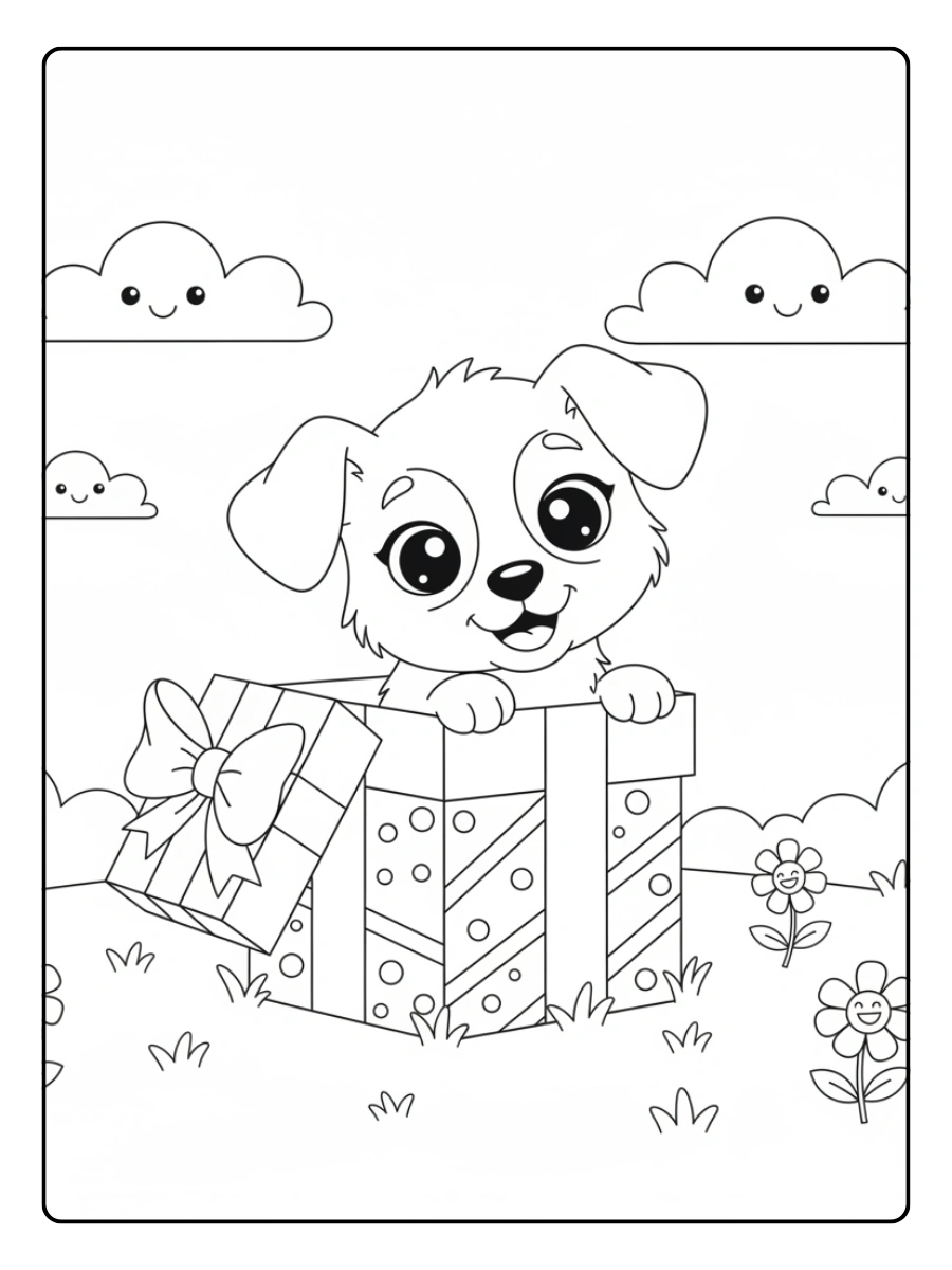 Free Cute Dog Coloring Pages (PDF to Print) - GenColoring